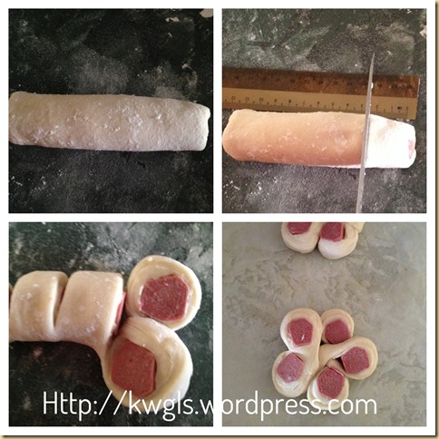 Basic Bread Dough Recipe And Plum Blossom Sausage Buns (梅花香肠面包） - Guai ...